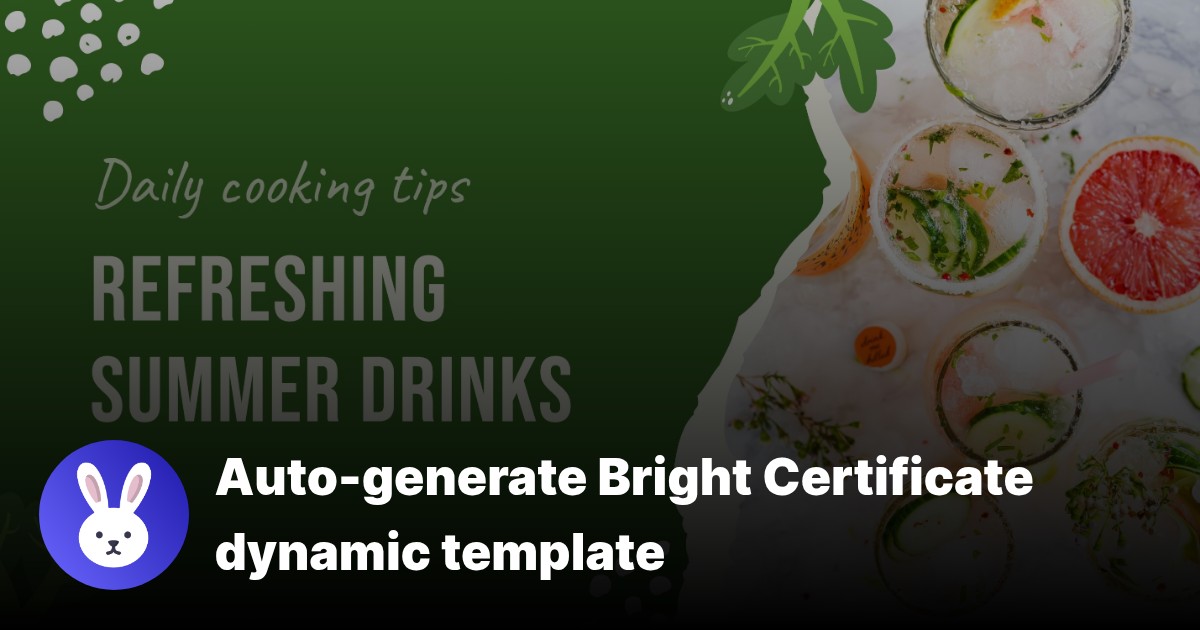 Certificate template