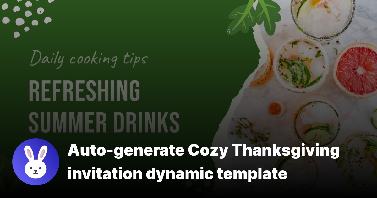 Thanksgiving invitation template
